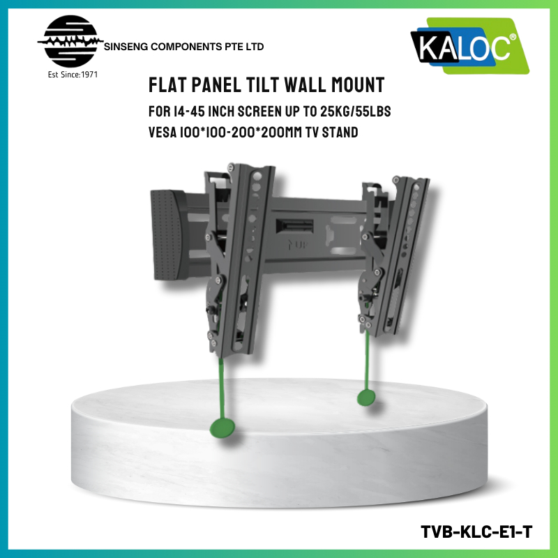 Kaloc E1 E1-T 14"-45" FLAT PANEL TILT WALL MOUNT (Load:25KG)100*100-200 ...