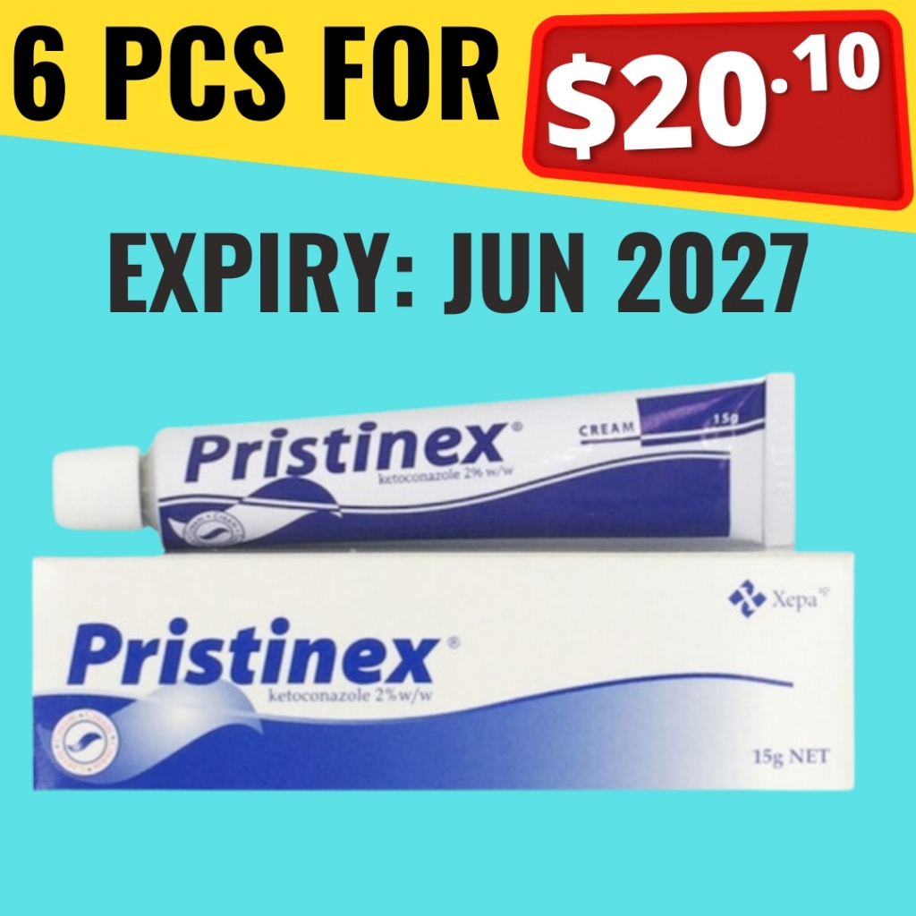 Pristinex (Ketoconazole 2%) Cream 15g Ringworm Jock Itch Athlete's Foot ...