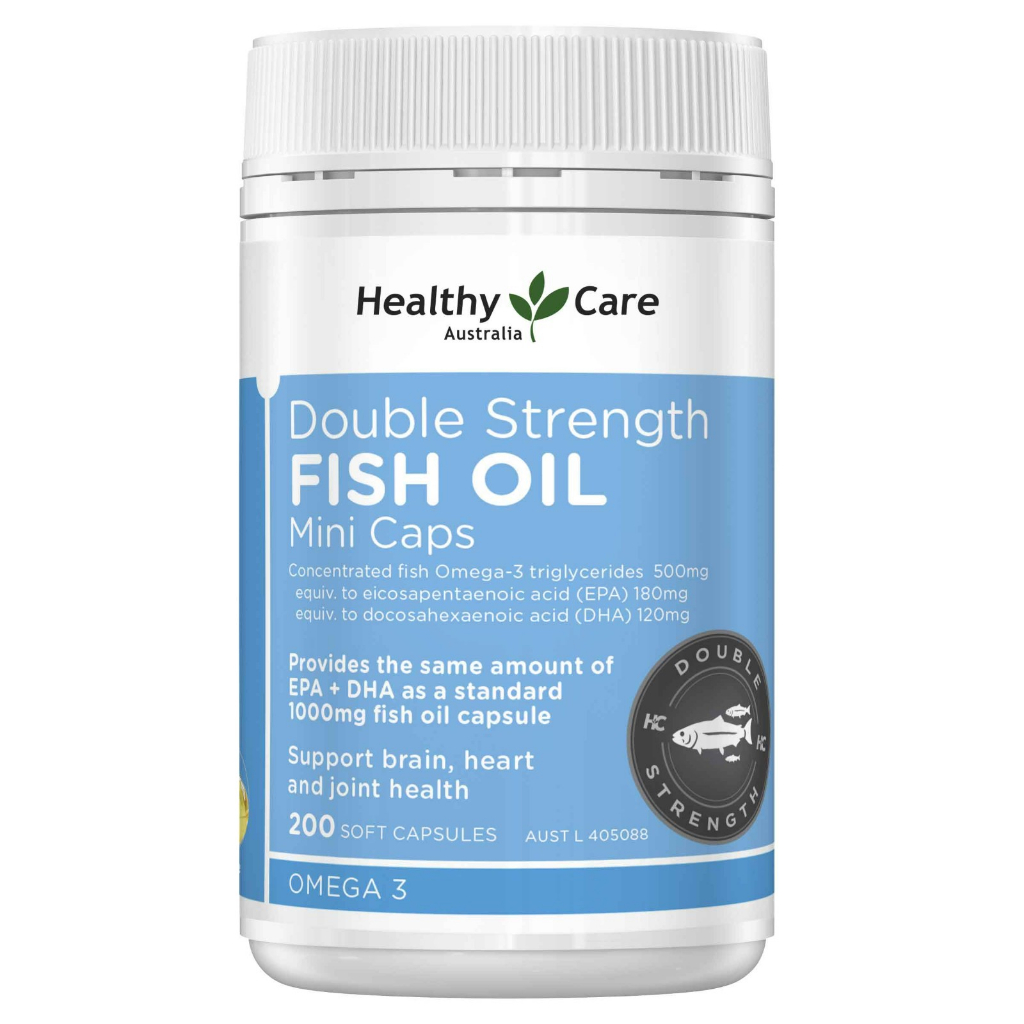 Healthy Care Double Strength Fish Oil Mini Caps 200 Capsules | Shopee ...