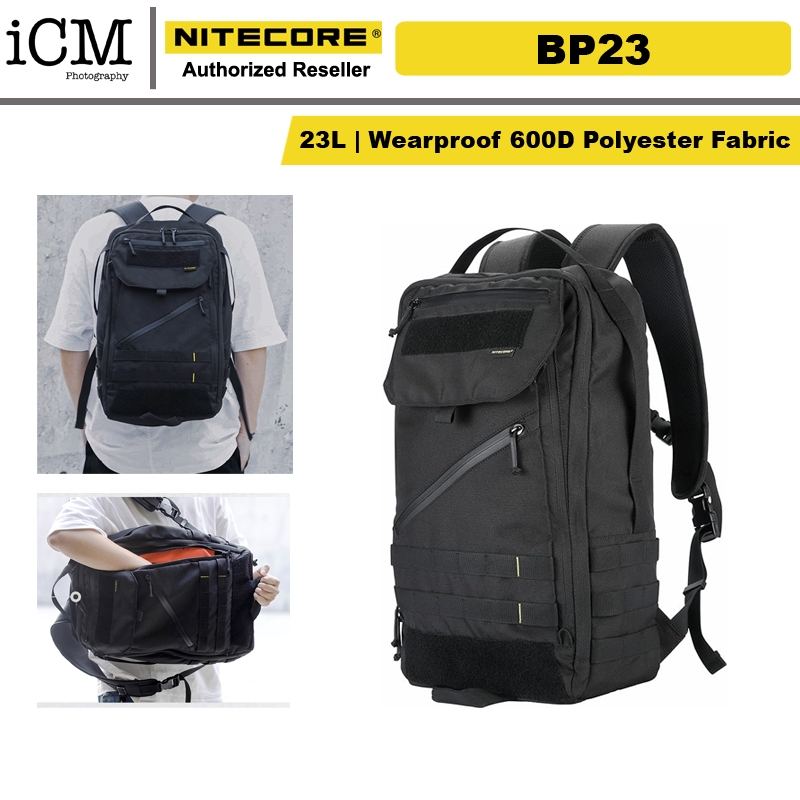 Nitecore BP23 Multi-Purpose Tactical Commuting Backpack Black 23l ...