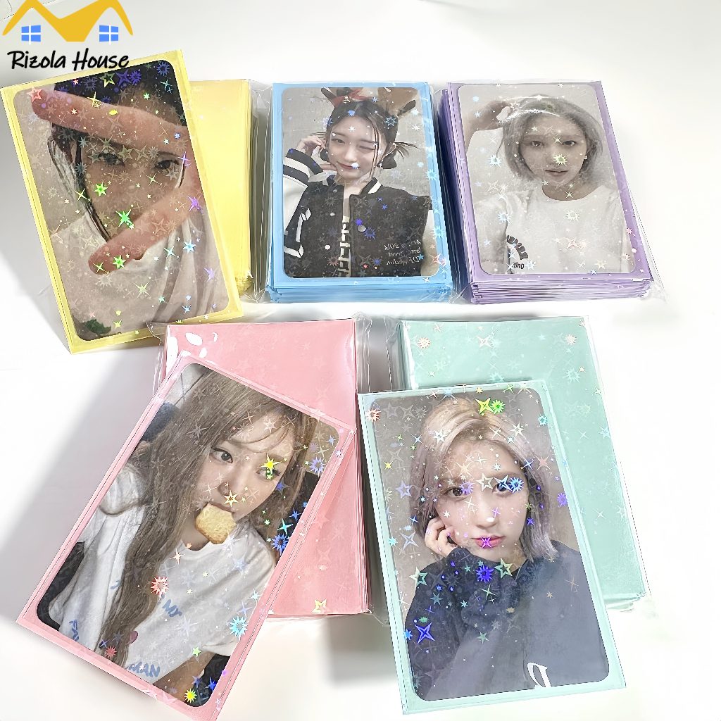 【SG】50pcs 61 * 91mm Creamy 2-layer PP Photocard Film Transparent ...