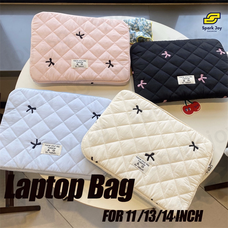【SG】Cute Bow Embroidery Computer Bag Tablet Sleeve Case 11 13 14 Inch ...