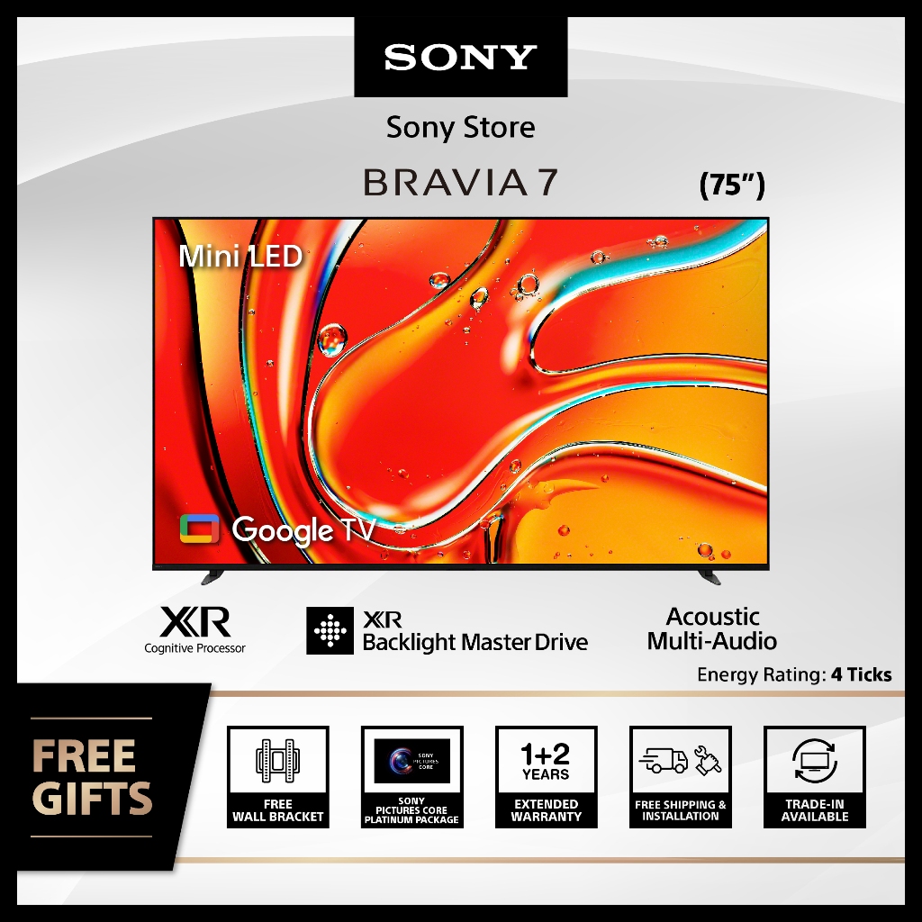 Sony BRAVIA 7 | 75 inch | 75XR70 | 4K Mini LED TV | 3 Years Warranty ...