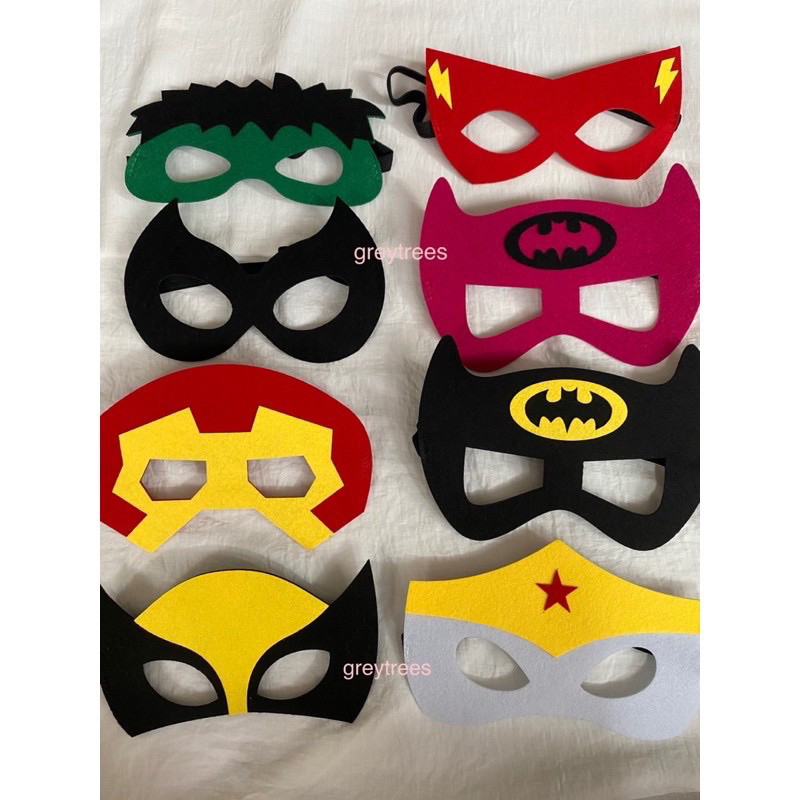 [SG Seller] Superhero Felt Mask Party Birthday Costume Captain America ...
