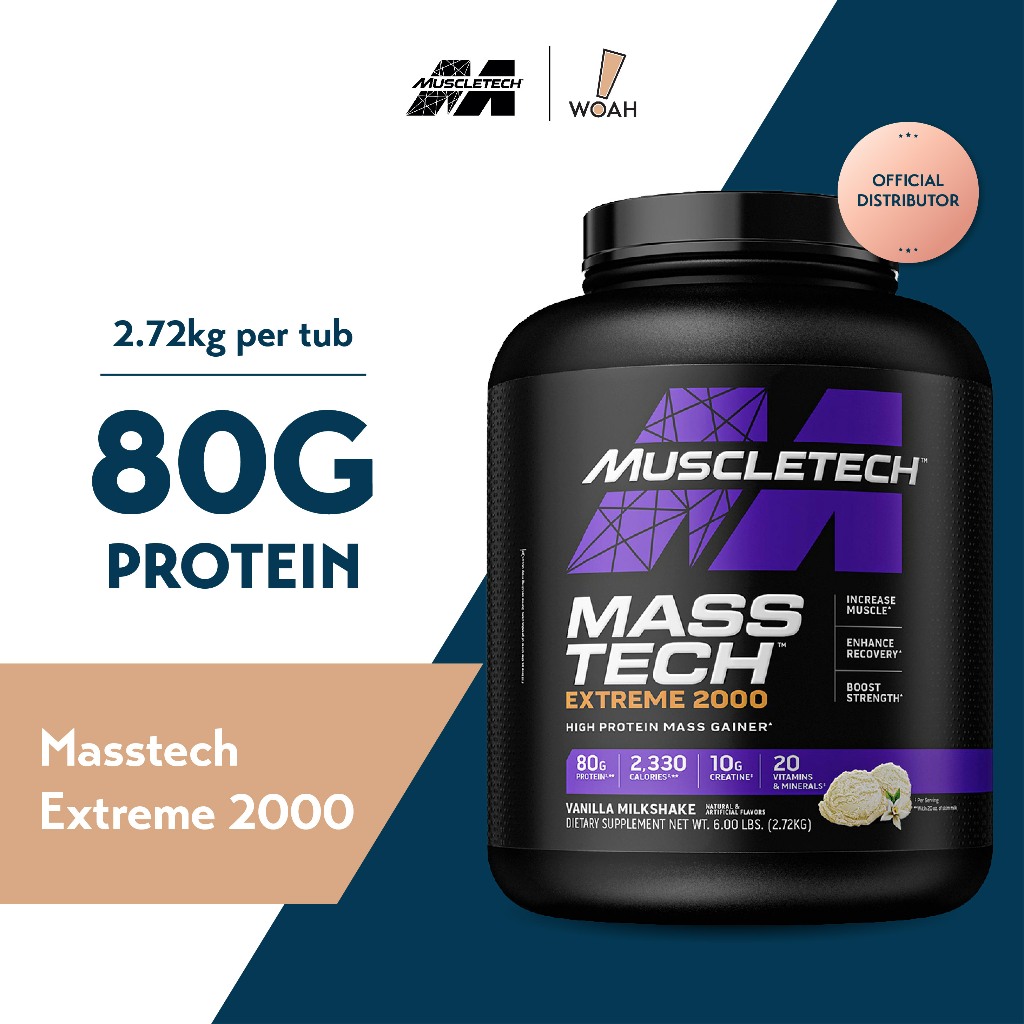 MuscleTech Performance Series Mass Tech Extreme 2000 (6lbs) | Shopee Singapore