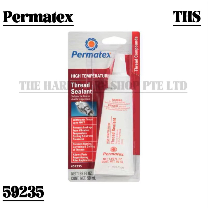 PERMATEX® HIGH TEMPERATURE THREAD SEALANT, 50 ML-（59235） | Shopee Singapore