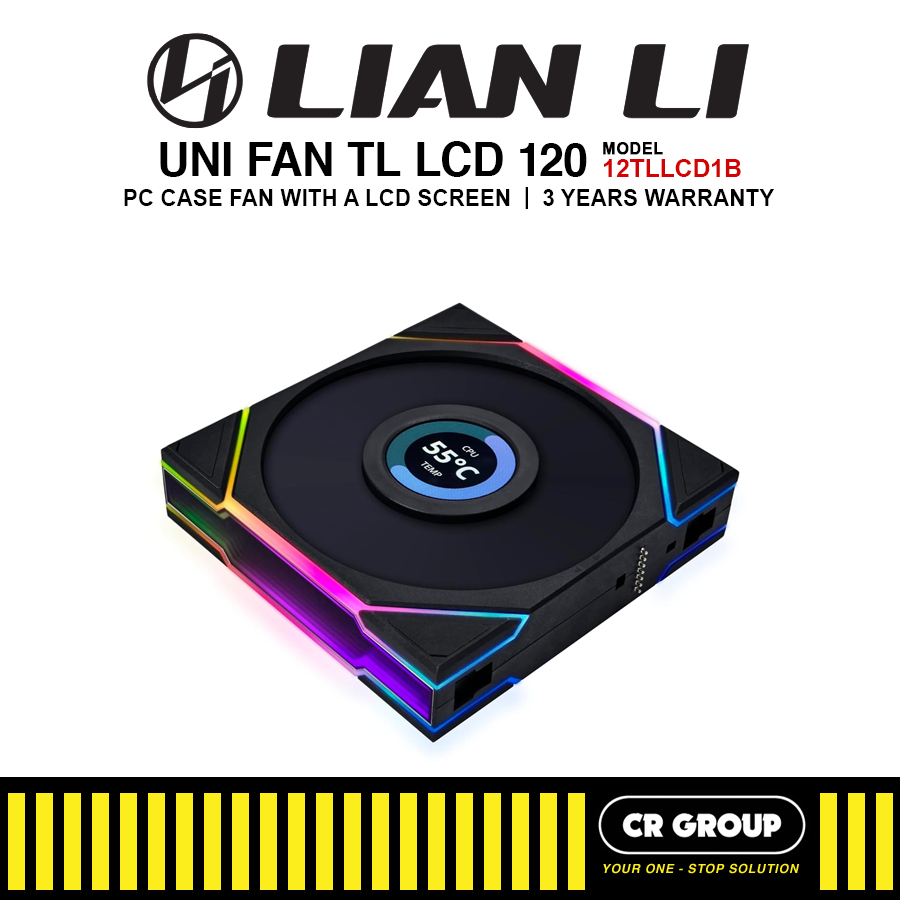 LIAN LI UNI FAN TL LCD 120MM - DAISY-CHAIN STYLE - ENLARGED INFINITY ...