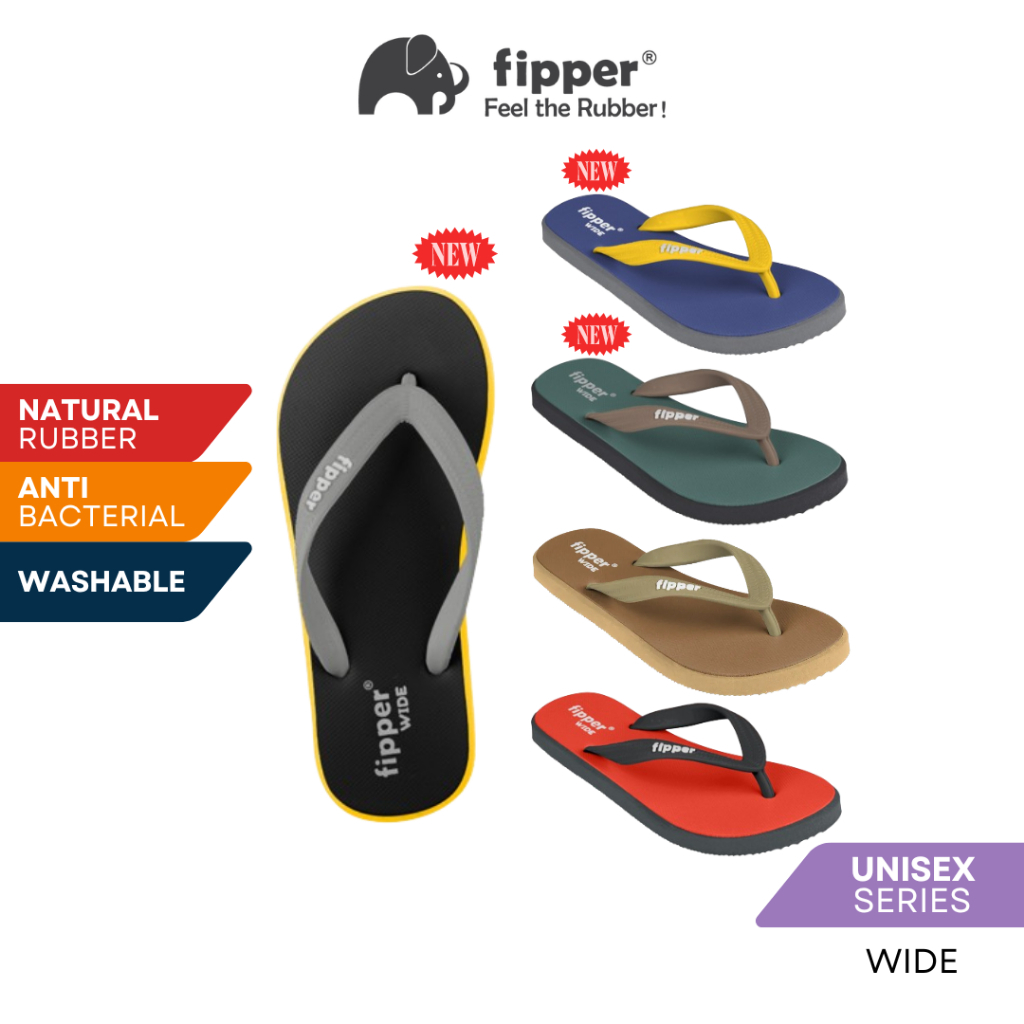 Fipper Natural Rubber Slipper Wide Series | Shopee Singapore