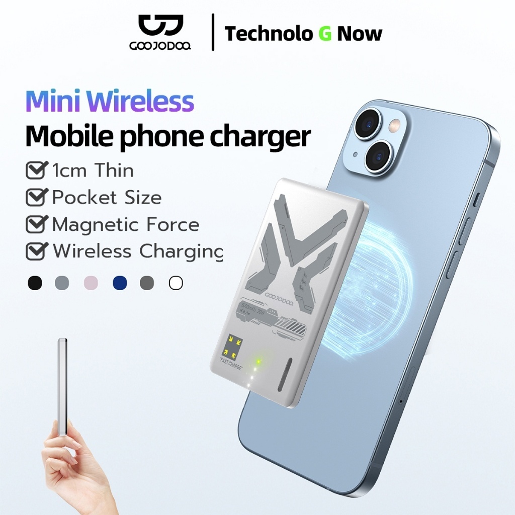 GOOJODOQ Power Bank Portable Magnetic Wireless Charger 5000mAh 10000mAh ...