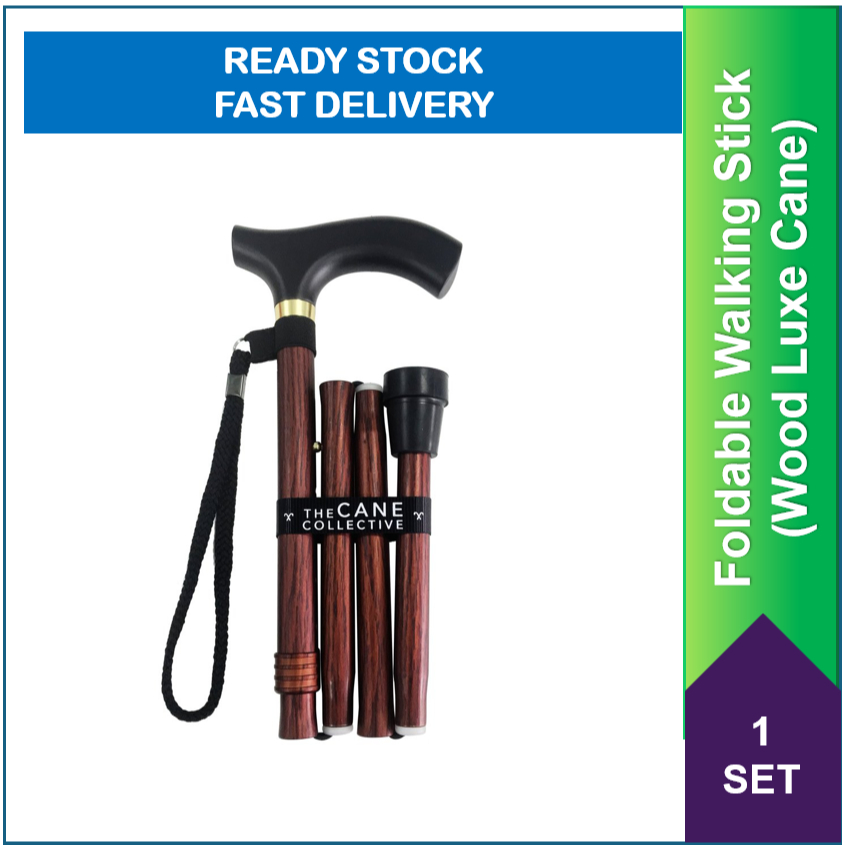 The Cane Collective Foldable Walking Stick (Wood Luxe Cane) | Shopee ...