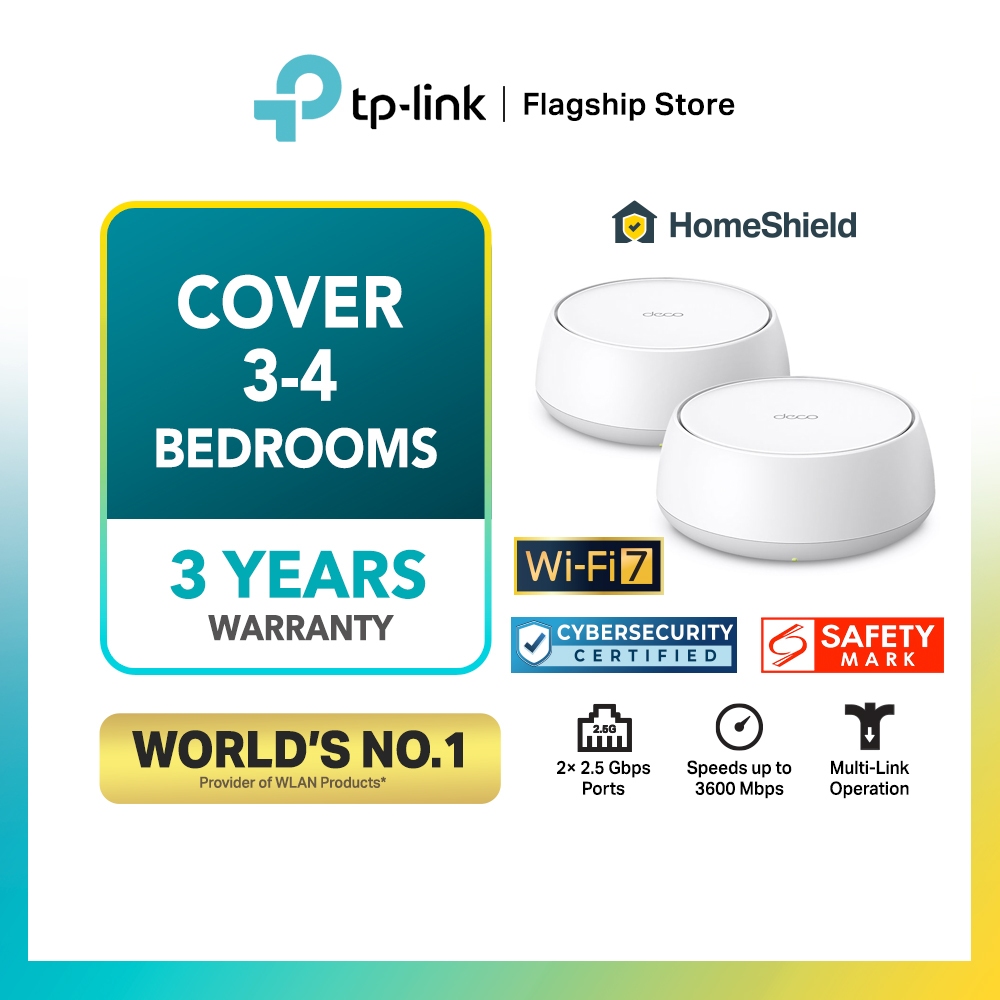 [Full Coverage]Deco WiFi 7 BE5000 Whole Home Mesh System Seamless ...