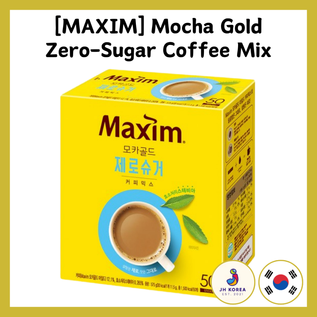 [MAXIM] Mocha Gold Zero Sugar Coffee Mix 50T/ From Korea | Shopee Singapore