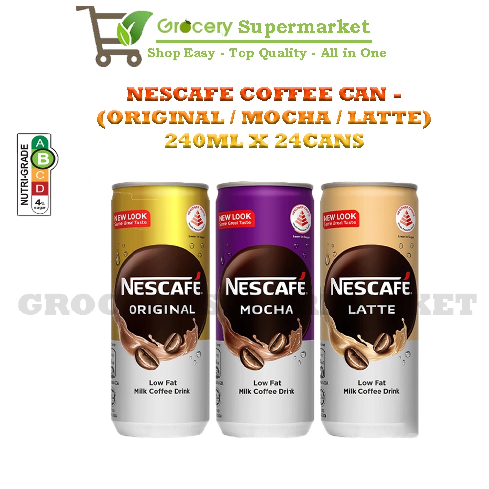 NESCAFE Coffee Can Carton (24x240ml) - Grocery Supermarket | Shopee ...