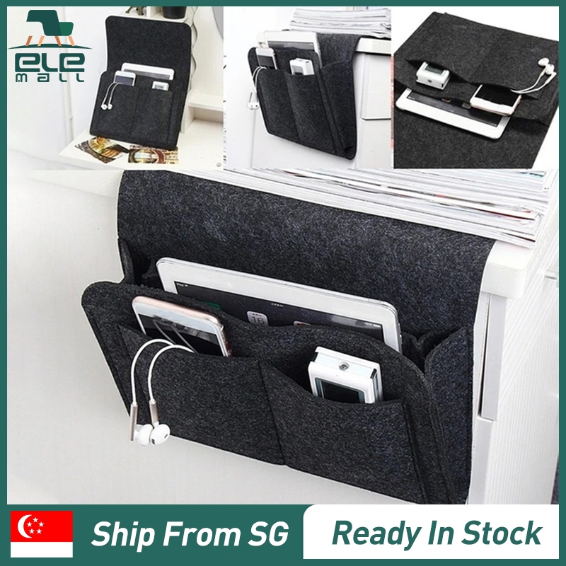 Bed Storage Pocket Bedside/Sofa Pouch Organizer Phone Holder Tablet ...