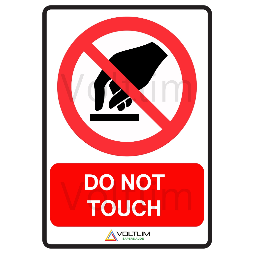 Do Not Touch Stop Sign Label Sticker | Shopee Singapore