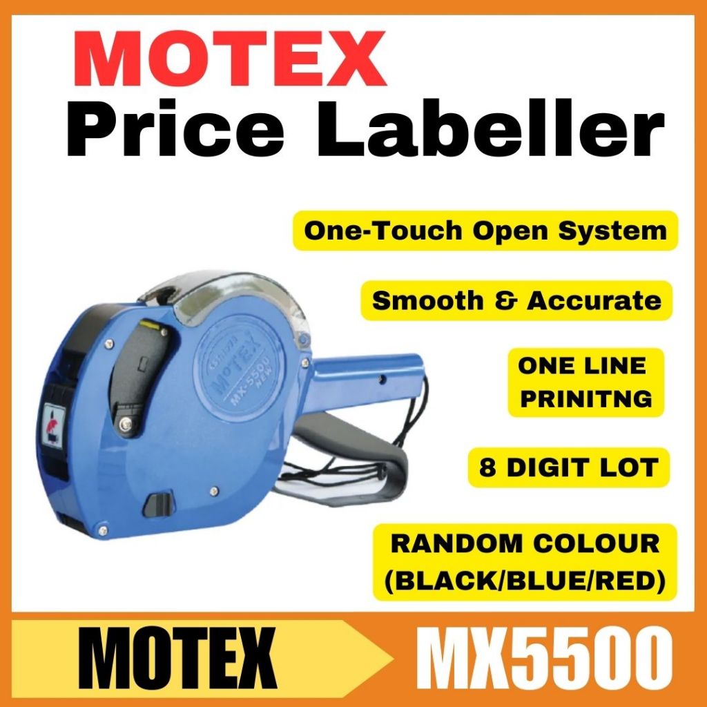 (Ready Stock) MOTEX MX 5500 HAND LABELLER / LABEL MACHINE / LABELLING ...