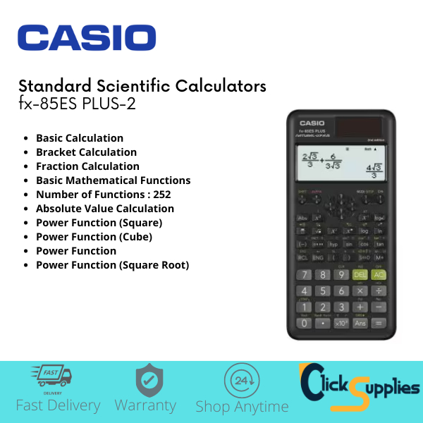 CASIO FX-85ES PLUS-2 Scientific Calculator Non Programmable | Shopee ...