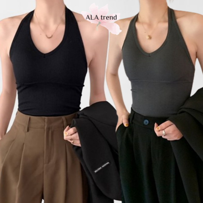 【SG stock】 Padded halter top/Padded bralette/Tube top/Singlet/Camisole ...