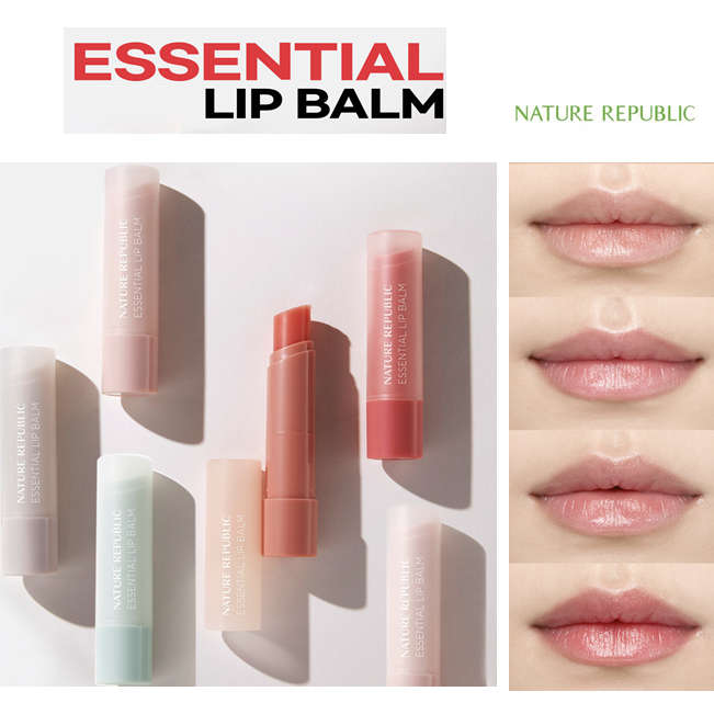 [NATURE REPUBLIC] Essential Lip Balm 5colors | Shopee Singapore