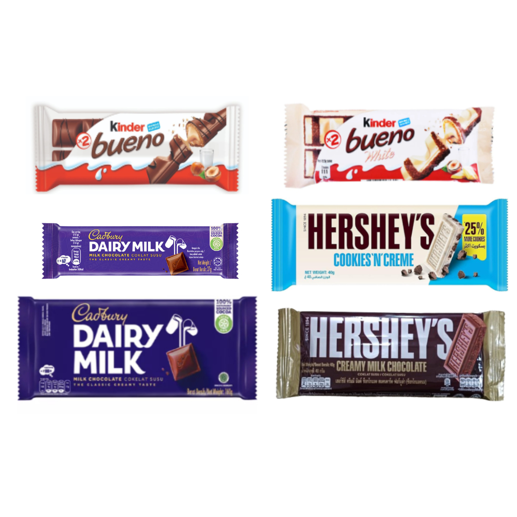 KINDER BUENO HERSHEY'S CADBURY KIT KAT NUTELLA B-READY CREAMY CHUNKY ...
