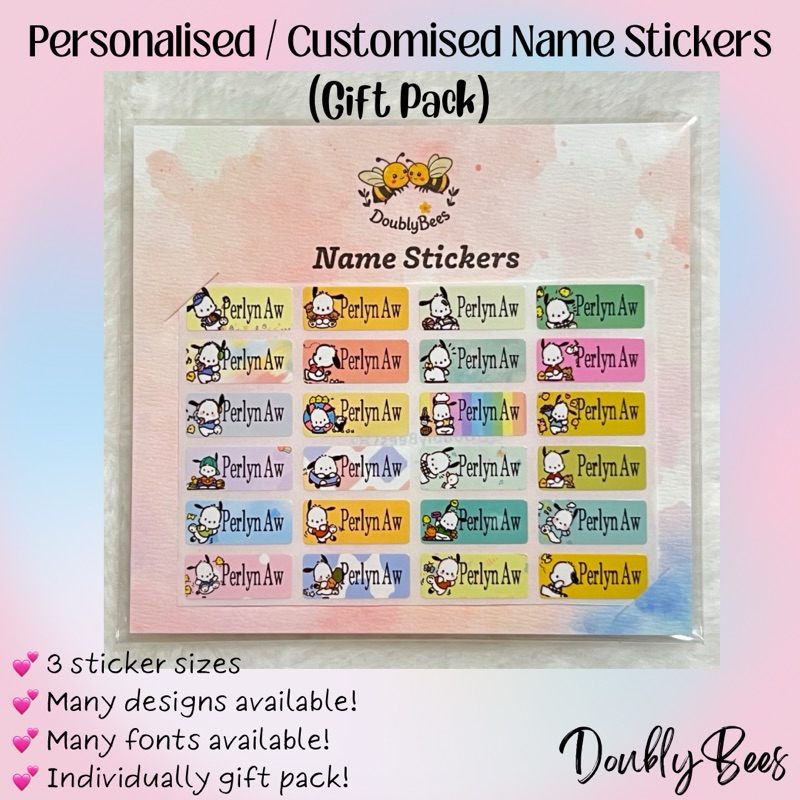 [SG Local/ INSTOCKS!] Personalised/ Customised Name Stickers / Labels ...