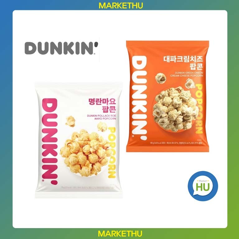 [BR31] Dunkin Green Onion Cream 80g, Pollock Roe Mayo Popcorn 75g ...