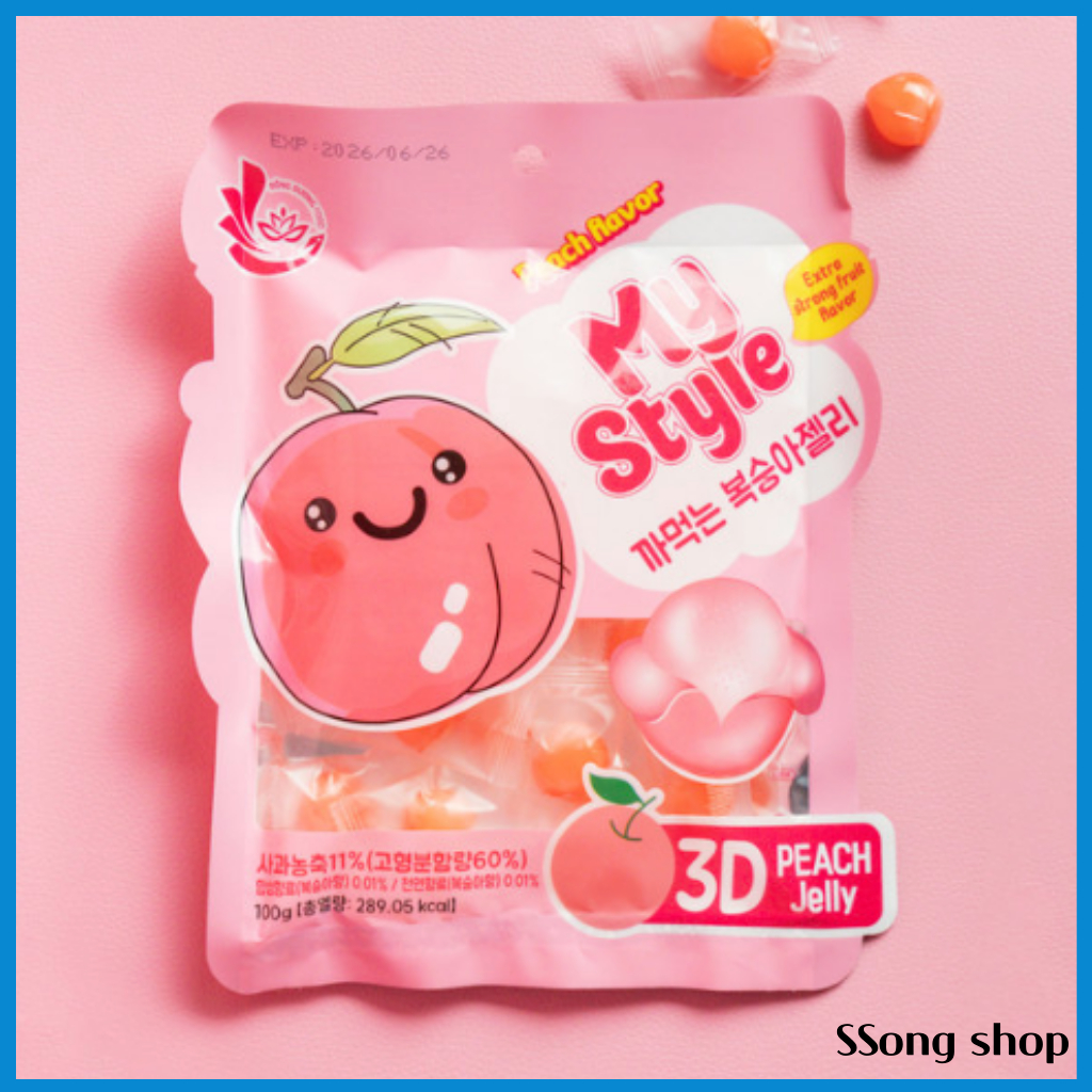 Peach Jelly with Peel – Fun 3D Texture, 100g Pack | Shopee Singapore
