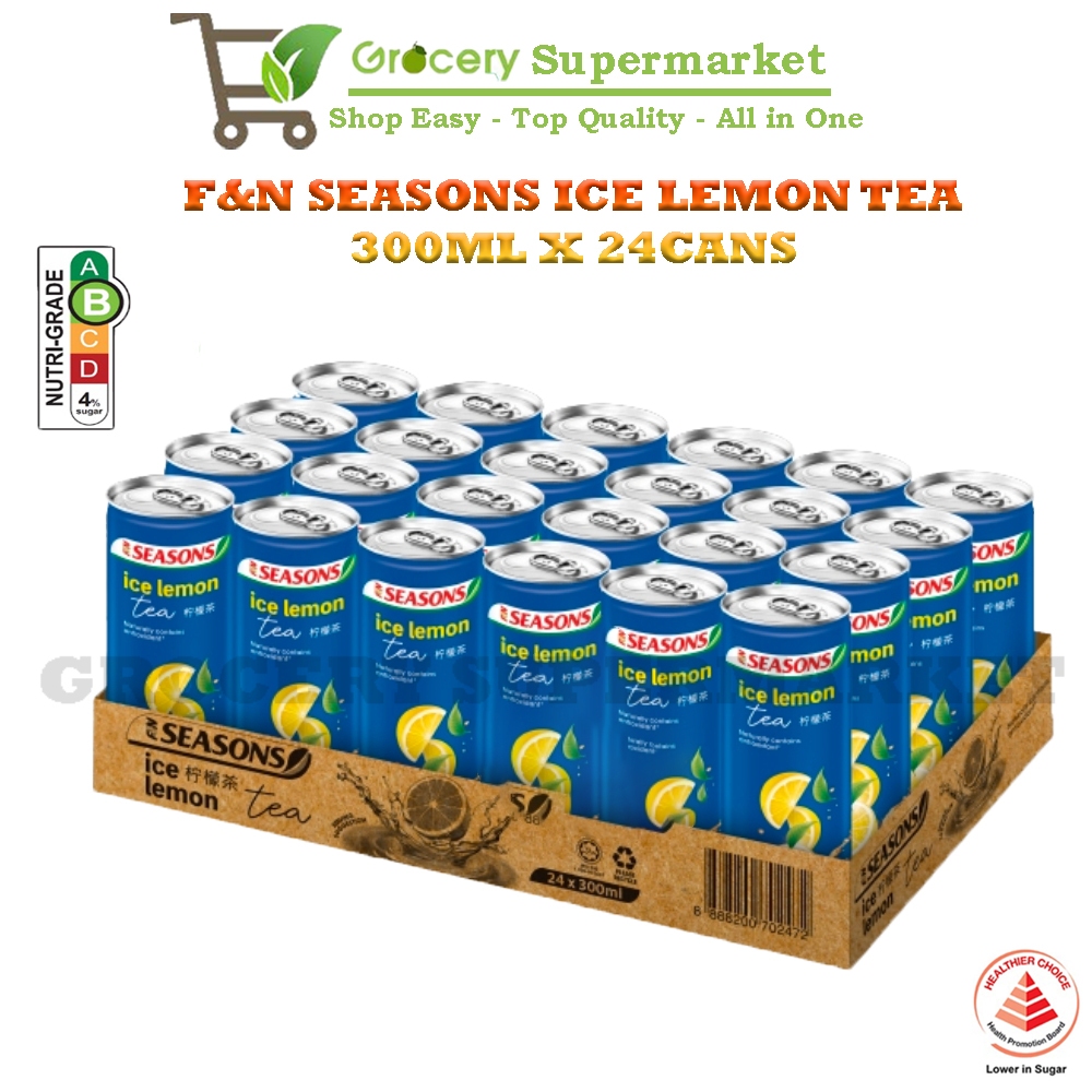 F&N Seasons - Ice Lemon Tea (24 x 300ml) - Grocery Supermarket | Shopee Singapore