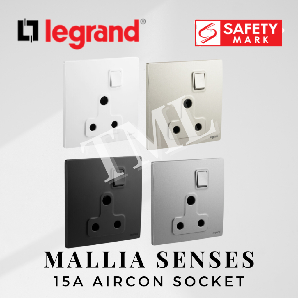 Legrand Mallia Senses 15A Socket Round Pin Aircon Socket TML | Shopee ...