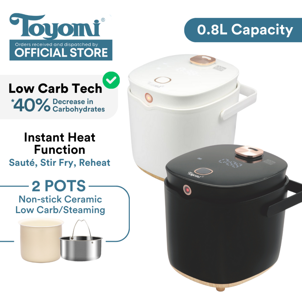 [BACK IN STOCK] TOYOMI 0.8L SmartDiet Micro-Com. Low Carb Rice Cooker ...