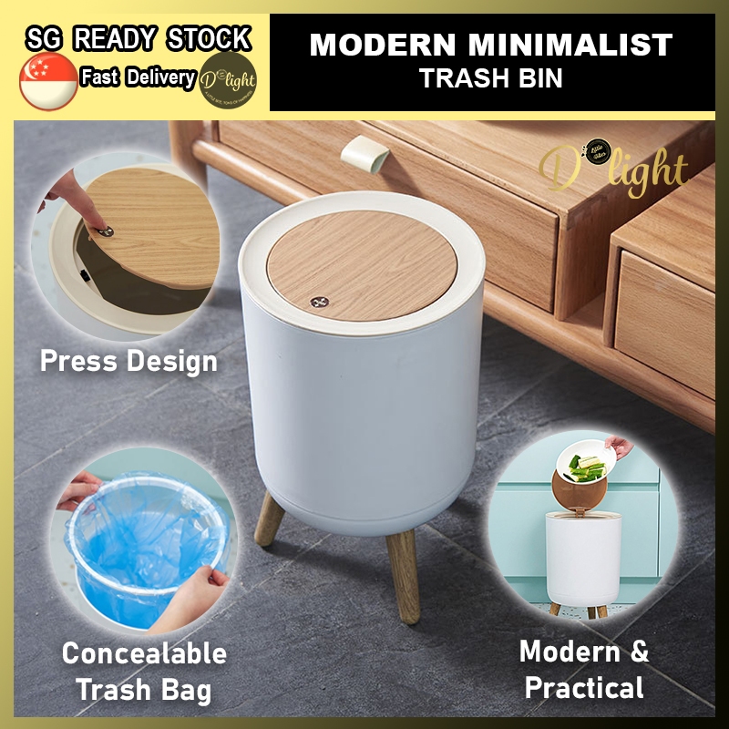 Modern Minimalist Dustbin Hotel Style Garbage Bin Waste Bin Rubbish Bin ...