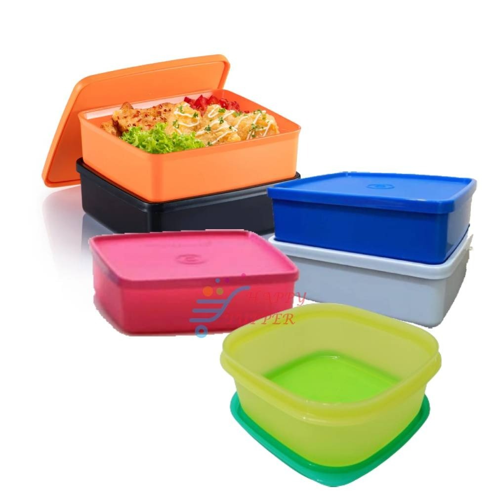 Tupperware Large Square Round 620ml / Ezy Keeper 650ml (Tupperware ...
