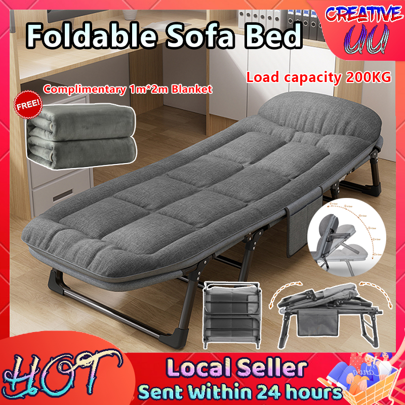 🔥【SG READY STOCK】🔥 Upgrades Portable Folding Single Bed 75cm Wide ...