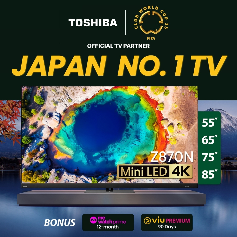 Toshiba Z870N 55/65/75/85 Inch Mini LED 4K Smart TV | 144Hz | REGZA ZR | Full Array Local ...