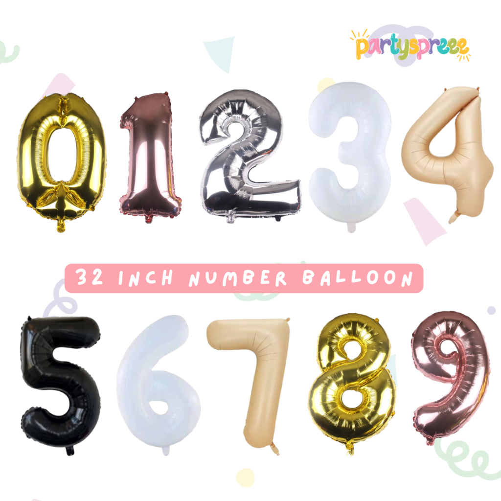 32inch Number Balloons (Birthday/ Age) | Shopee Singapore