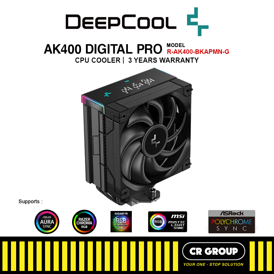 Deepcool AK400 DIGITAL PRO Black/White Air Cooler (3Yrs Deepcool ...