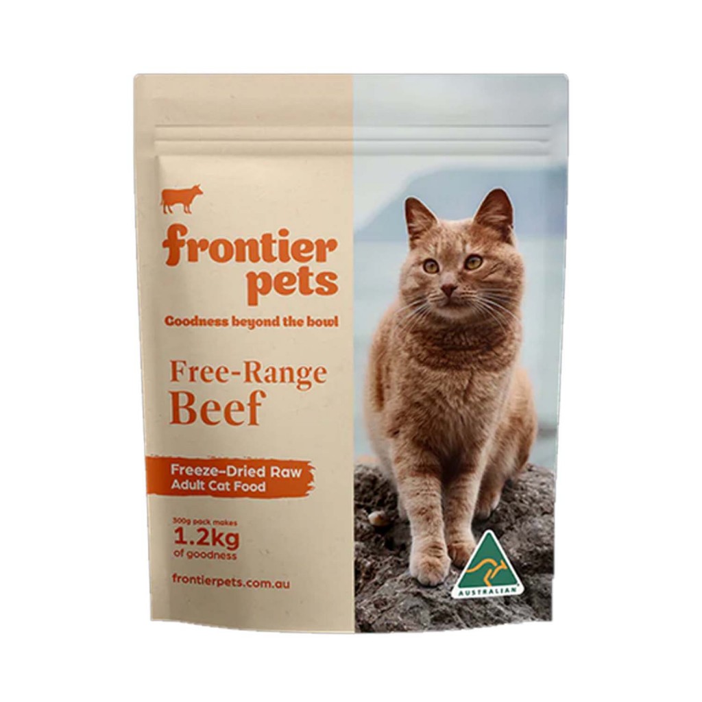 Frontier Free-Range Freeze-Dried Raw Beef Adult Cat Food 300g | Shopee ...