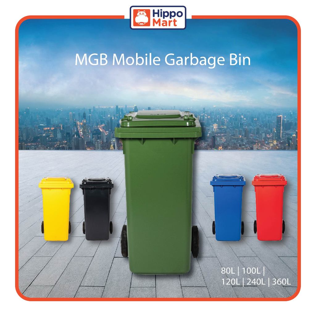 Mobile Garbage Bin | MGB | 80L, 100L, 120L, 240L, 360L | Trash Bin ...