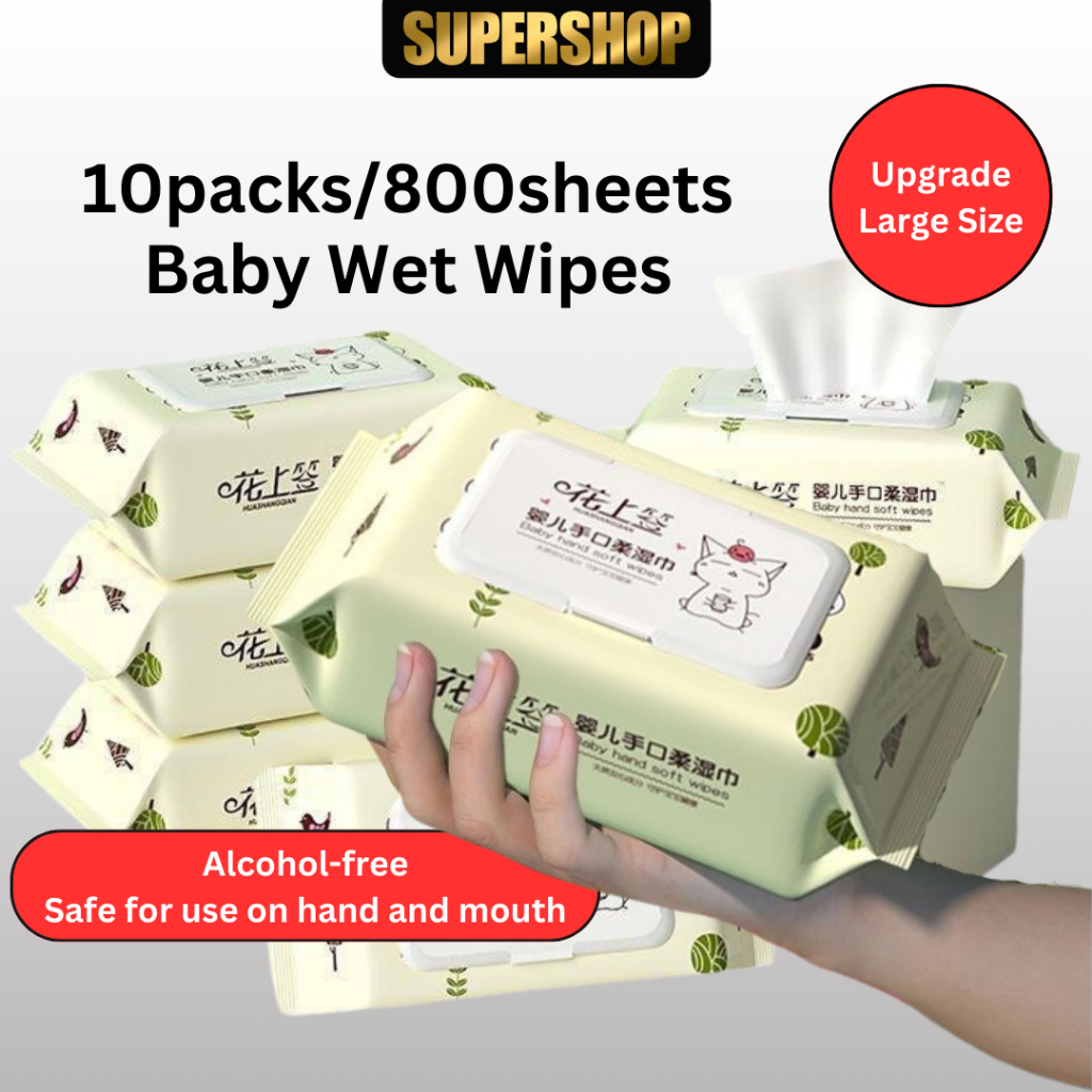 [SG Ready Stock] Baby Wet Wipes 100% Pure Water Wet Tissue With Cap ...