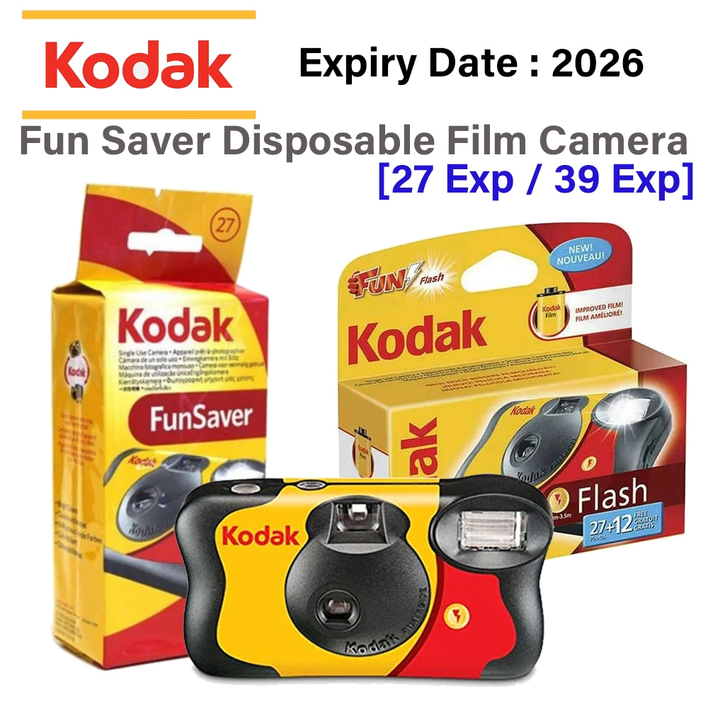 [Expiry Date: 2027] Kodak Fun Saver Disposable 35mm Film Camera (27 Exp ...