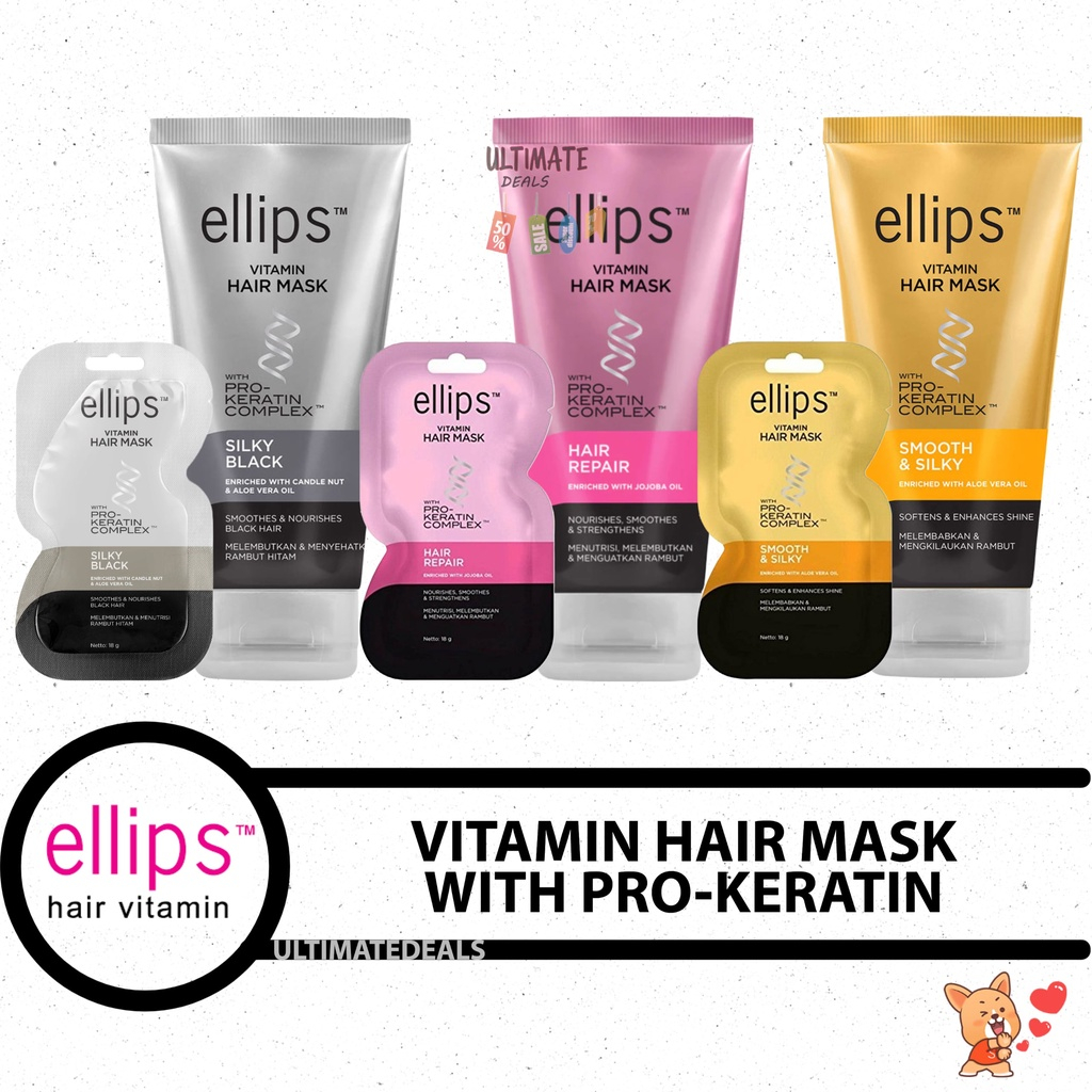Ellips Hair Mask with Pro-Keratin - Travel/Trial Packs, Valuable Tube ...