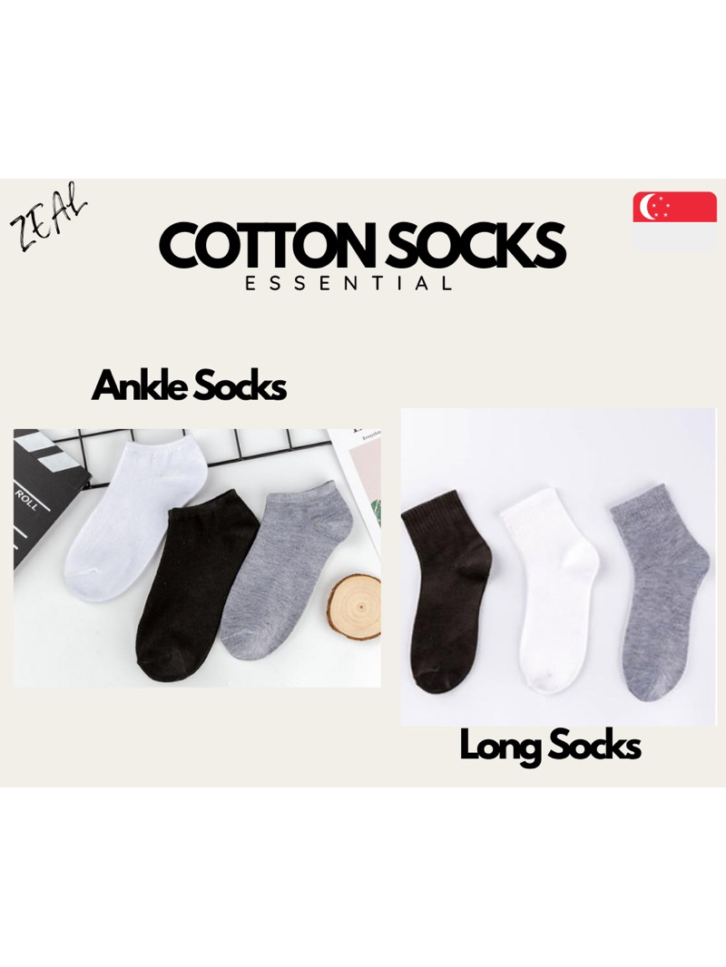 🇸🇬 𝟏𝟎𝟎% 𝐂𝐨𝐭𝐭𝐨𝐧 𝐒𝐨𝐜𝐤𝐬 𝐋𝐨𝐧𝐠 𝐒𝐨𝐜𝐤𝐬 𝐀𝐧𝐤𝐥𝐞 𝐒𝐨𝐜𝐤𝐬 | Shopee Singapore