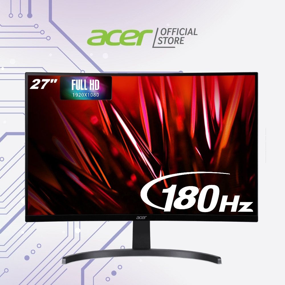 Acer ED273 S3 27 Inch FHD 180Hz Refresh Rate Curved Gaming Monitor ...