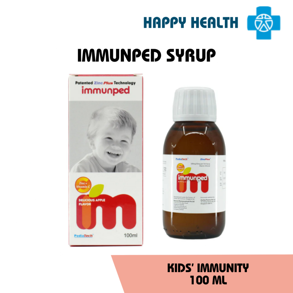 Immunped Syrup 100ml (EXP OCT 2026) (Vitamin C + Zinc for Kids ...