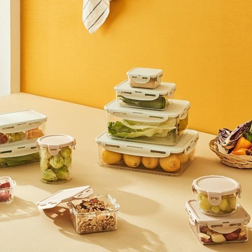 LOCK & LOCK BISFREE GREY STACKABLE FOOD CONTAINER Kitchen Utensils ...