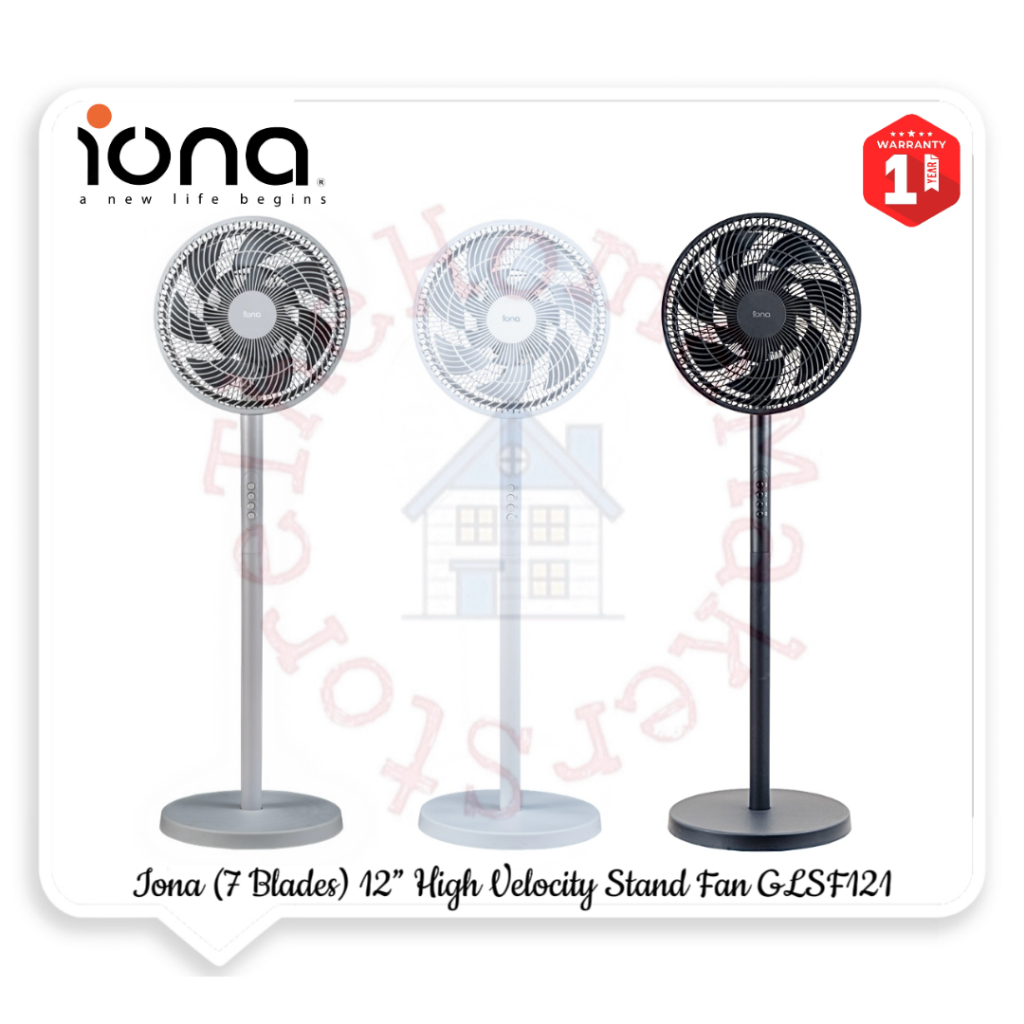 Iona 12" (7 Bladed) Air Circulation Stand Fan GLSF121 | GLSF 121 (1 ...