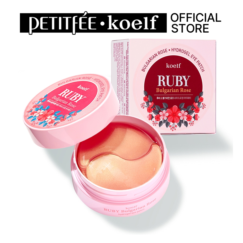 [Koelf Official] Ruby & Bulgarian Rose Hydro Gel Eye Patch 60ea (30days) Eye Mask Moisturizing ...