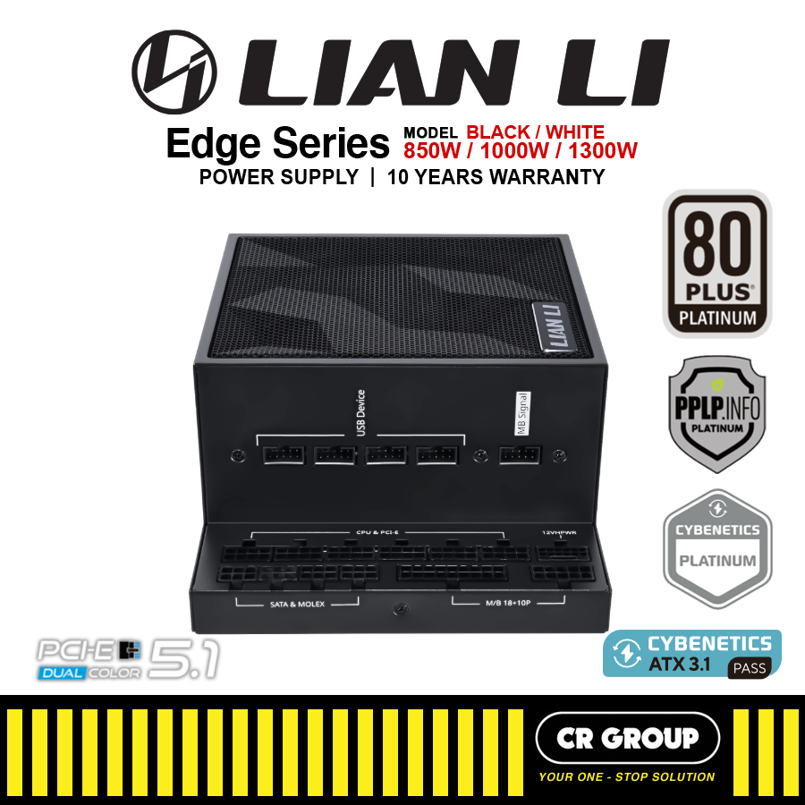 LIAN LI EDGE Platinum 850/1000/1300W Full Modular Power Supply (10Yrs ...