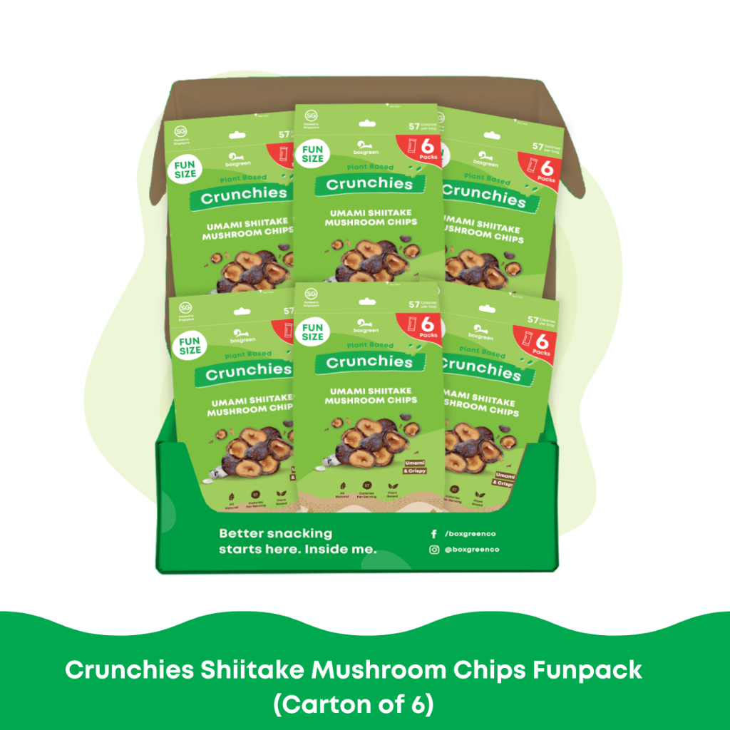 Crunchies Shiitake Mushroom Chips Funpack (Half Dozen) | Shopee Singapore