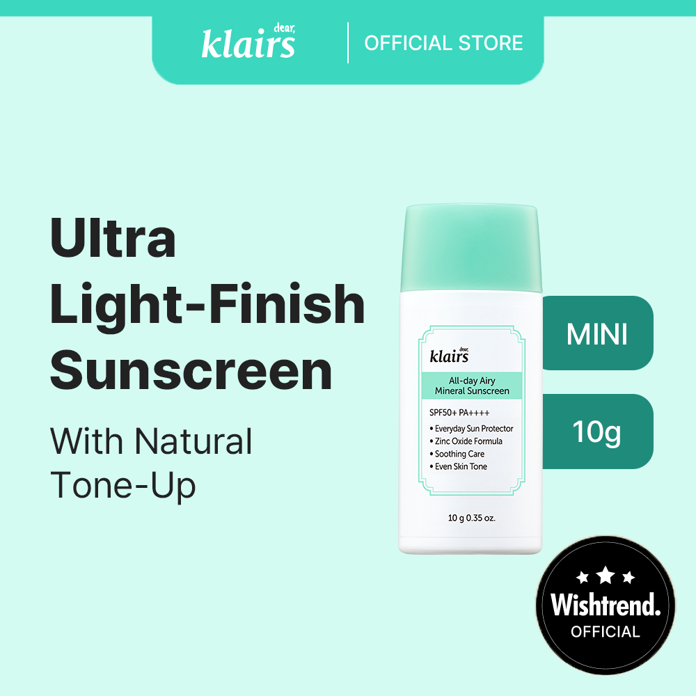 [Klairs] Tone-up All day airy mineral sunscreen miniature 10g | Shopee ...
